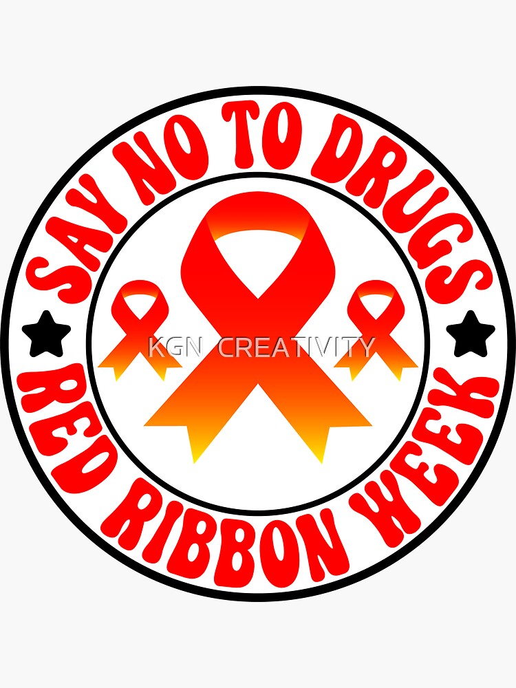 "Red Ribbon Week Say No To Drugs Stickers " Sticker for Sale by ALAM08 ...