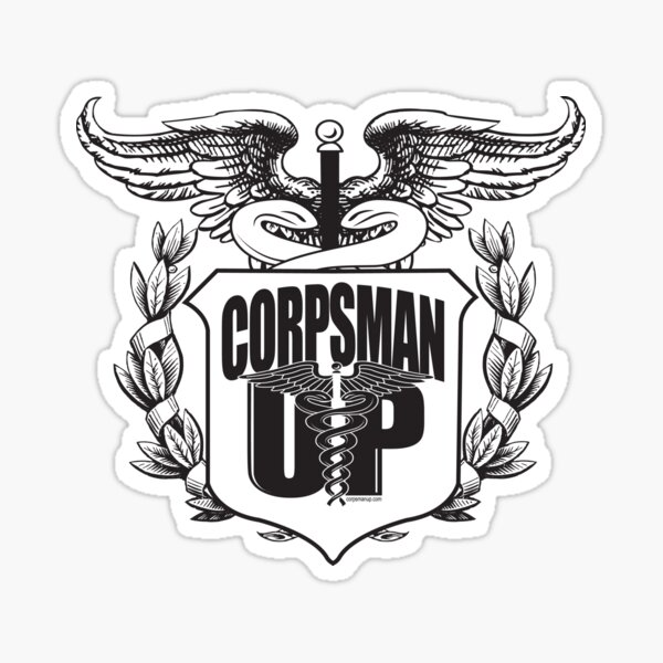"Corpsman Up Emblem" Sticker for Sale by 8404up | Redbubble