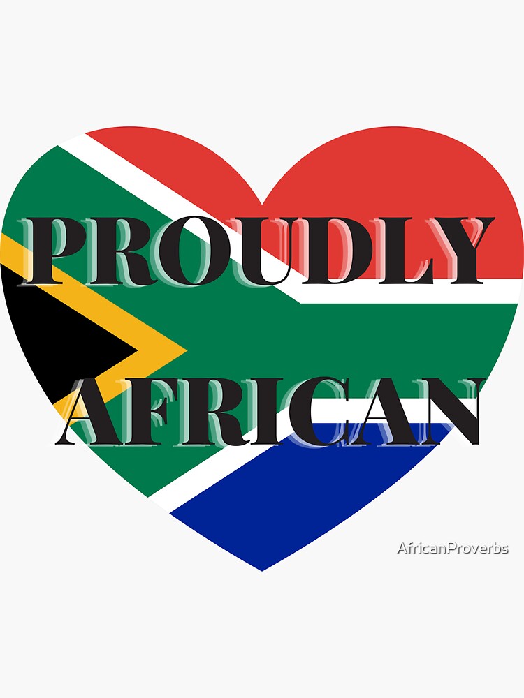 "South African Flag: Proudly African" Sticker for Sale by ...