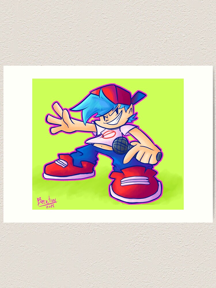 "Boyfriend FNF" Art Print for Sale by Becatrox99 | Redbubble