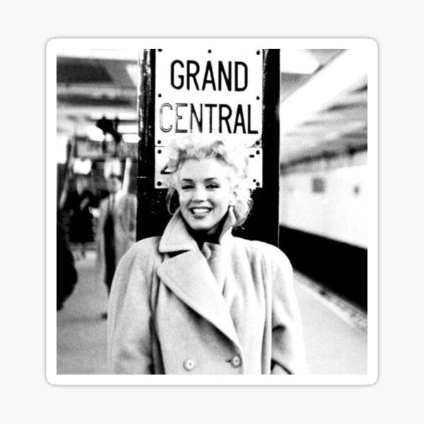 "Marilyn Monroe Grand Central" Sticker for Sale by omsonesoms | Redbubble