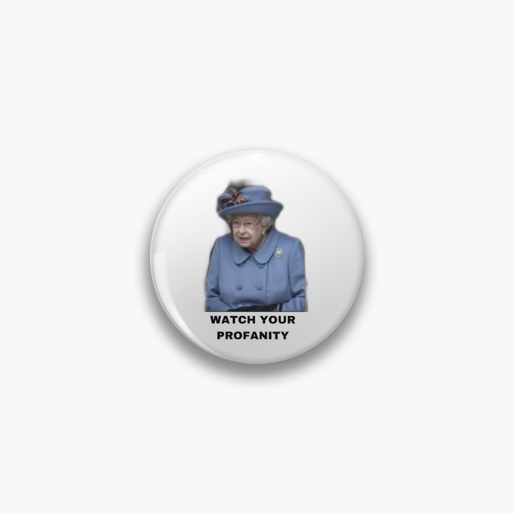 "RIP Queen Elizabeth II Funny Meme" Pin for Sale by eggstudios | Redbubble