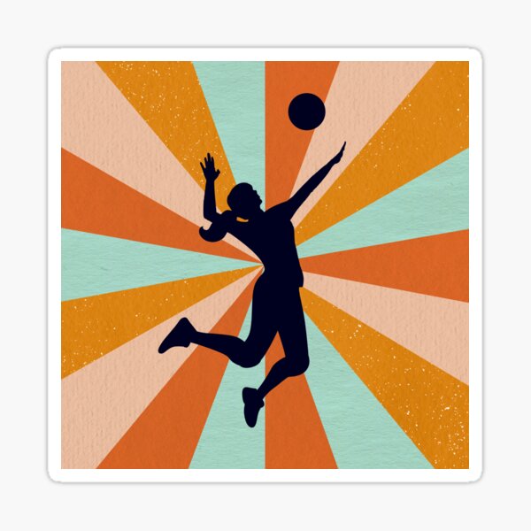 "Retro Volleyball - Sport - World Volleyball Championships" Sticker for ...