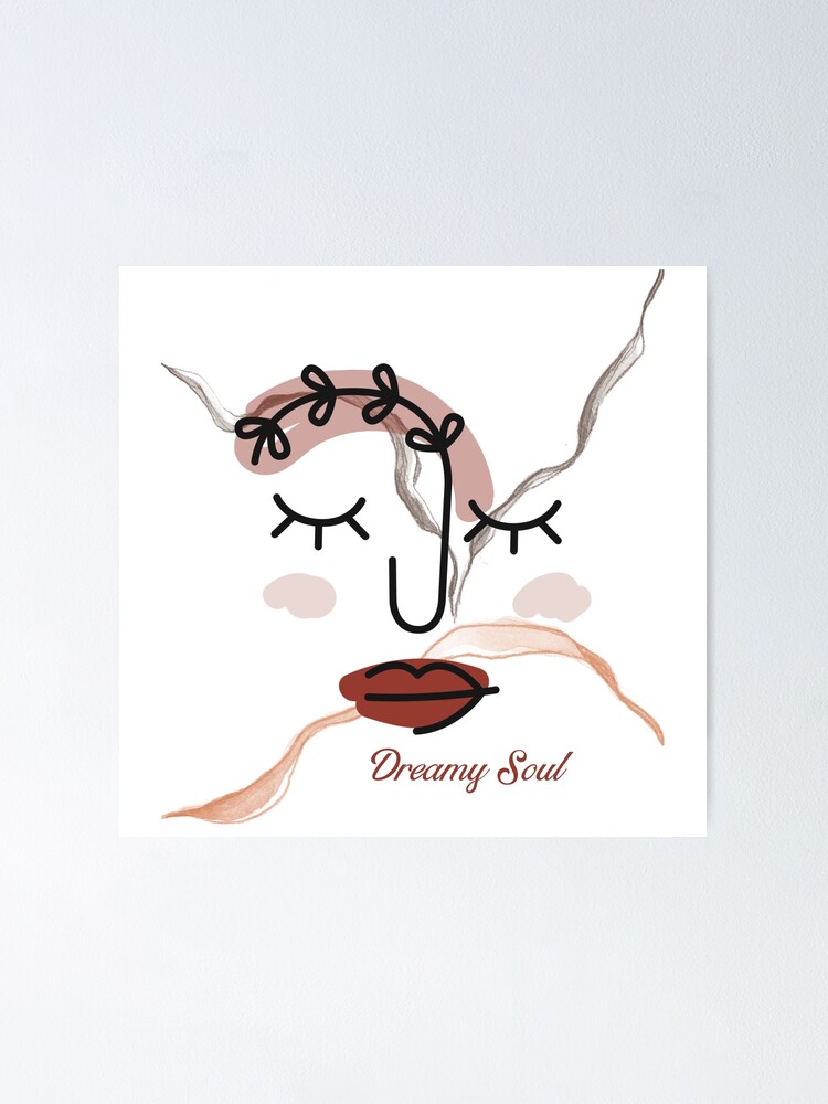 "Dreamy Soul Line Art Minimalist Design" Poster for Sale by RayanOmari ...