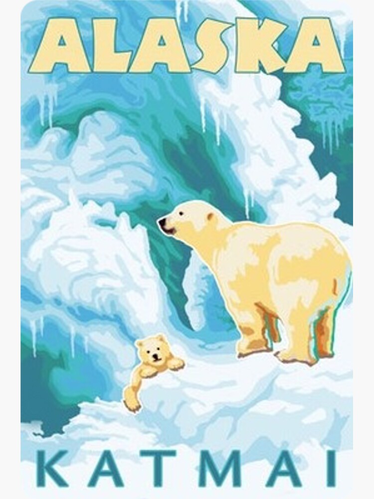 "Katmai National Park and Preserve Alaska Polar Bear Travel Decal ...