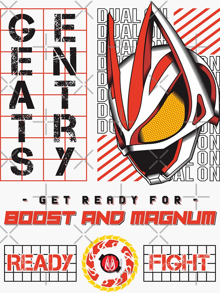 "Kamen Rider Geats Boost and Magnum" Sticker for Sale by ChaosK | Redbubble