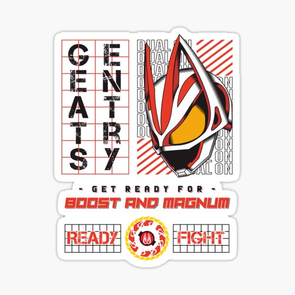 "Kamen Rider Geats Boost and Magnum" Sticker for Sale by ChaosK | Redbubble