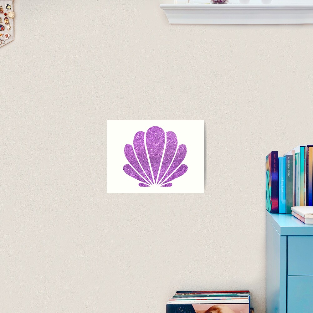"Purple Sparkle Seashell" Sticker for Sale by mynameisliana | Redbubble