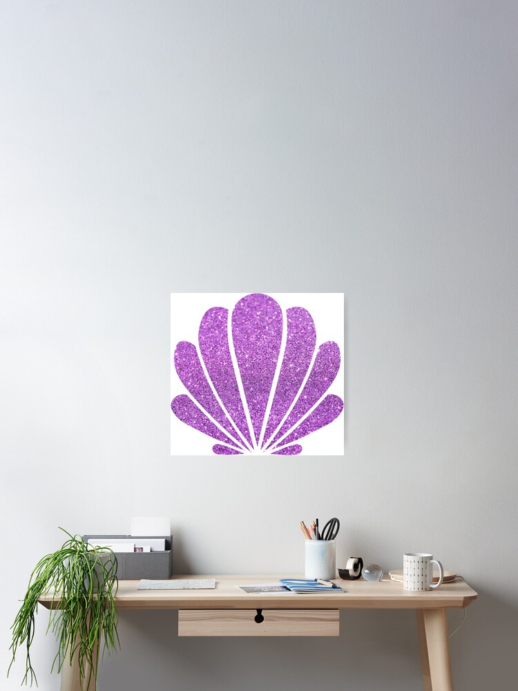 "Purple Sparkle Seashell" Poster for Sale by mynameisliana | Redbubble
