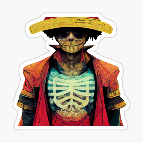"Zombie Cosplay Luffy" Sticker for Sale by FizzHead | Redbubble