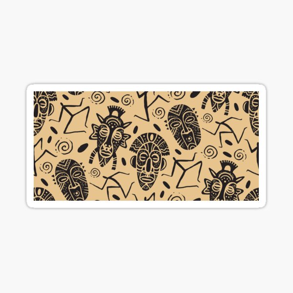 "African masks" Sticker for Sale by DerSenat | Redbubble