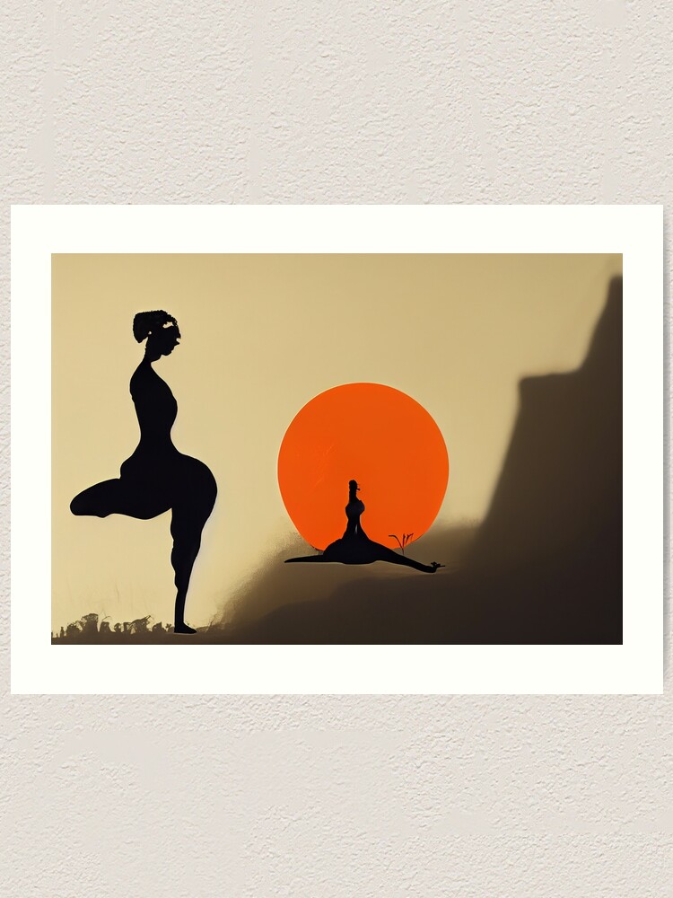 "Abstract Art of Yoga pose - Created by Artificial Intelligence" Art ...