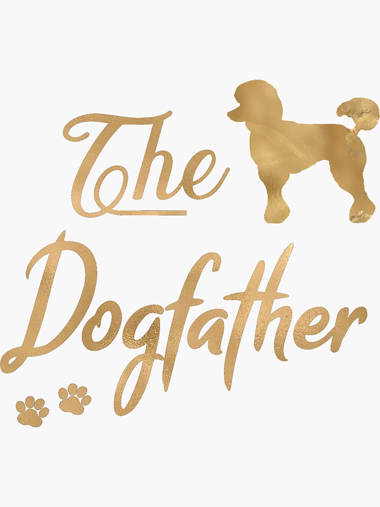 "Poodle Father, Dogfather, Funny Dog Puns, " Sticker for Sale by ...