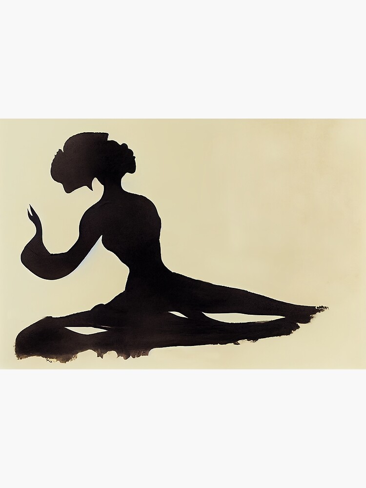 "Abstract Art of Yoga pose - Created by Artificial Intelligence" Poster ...