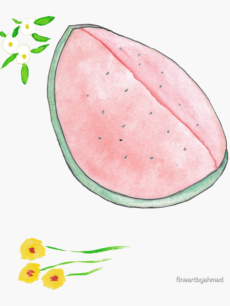 "So Watermelon" Sticker for Sale by fineartbyahmad | Redbubble