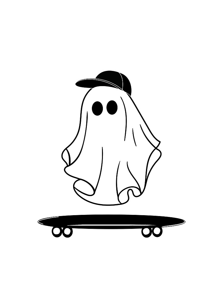 "Skating Ghost" Poster for Sale by party-over-here | Redbubble