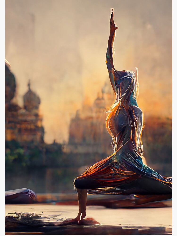 "Abstract Art of Yoga Pose - Created by Artificial Intelligence" Spiral ...