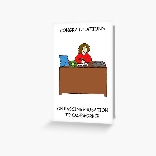 "Congratulations Passing Probation to Caseworker for Her" Greeting Card ...