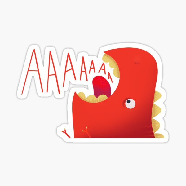 "AAAAAAA Dino" Sticker for Sale by GentleSketchie | Redbubble