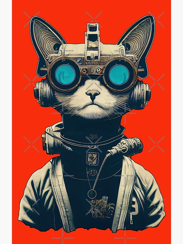 "Cyberpunk Hip hop Cat" Poster for Sale by ChasmicArt | Redbubble