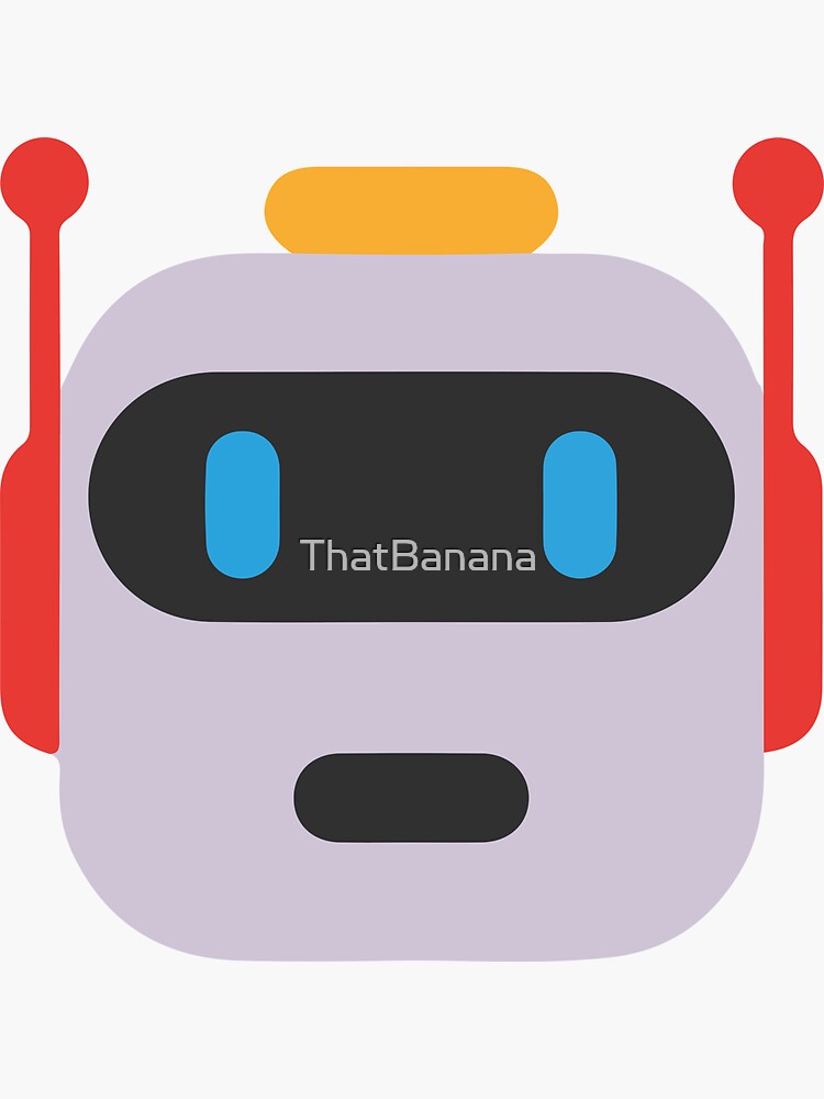 "Robot emoji" Sticker for Sale by ThatBanana | Redbubble