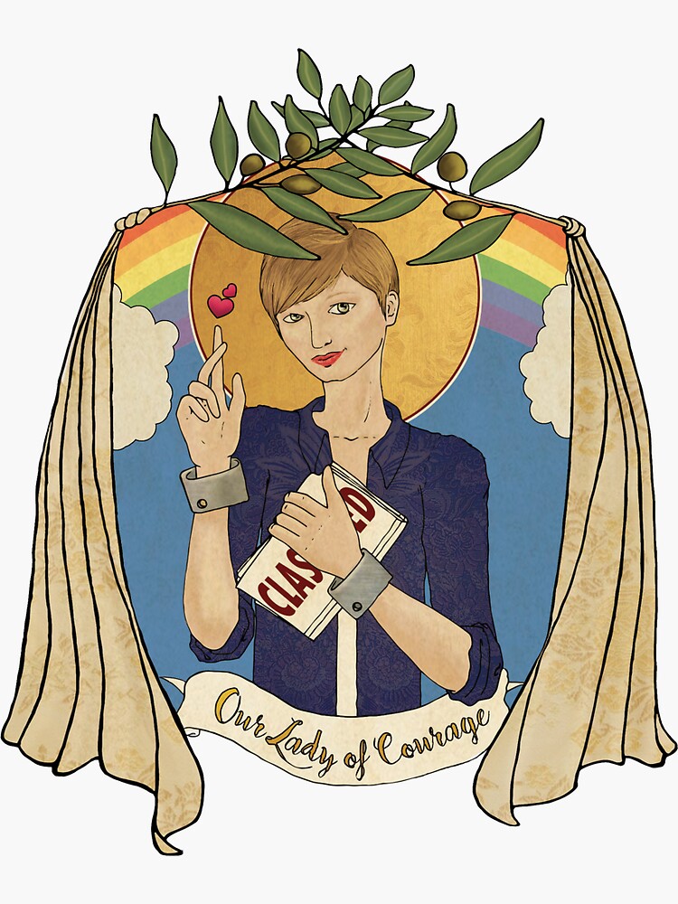 "our Lady of Courage" Sticker for Sale by feralbabe | Redbubble