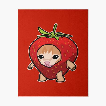 "Strawberry Cat meme" Art Board Print for Sale by Rzera- | Redbubble