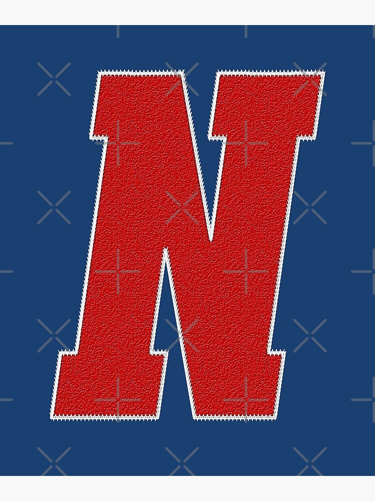 Lámina fotográfica «Letra N Monograma Varsity Alfabeto Iniciales ...