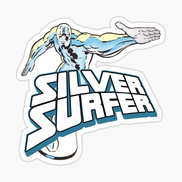 "Silver Surfer " Sticker for Sale by Aliahlakeside | Redbubble