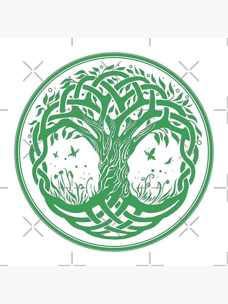 Lámina fotográfica «Símbolo celta del árbol de la vida celta (verde)» de designite | Redbubble