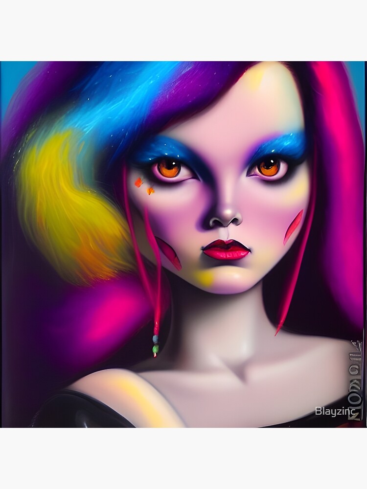"Rainbow Psychedelic Creepy Gothic Doll" Poster for Sale by Blayzinc ...