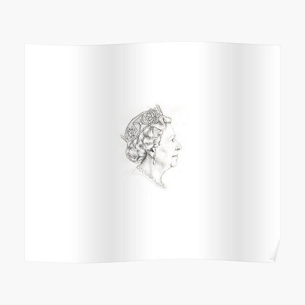 "Queen Elizabeth II Illustration" Poster for Sale by dualogy | Redbubble