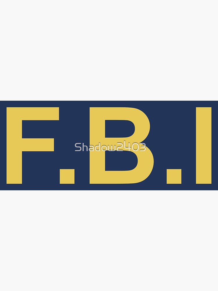 "FBI - Logo Yellow" Sticker for Sale by Shadow2403 | Redbubble