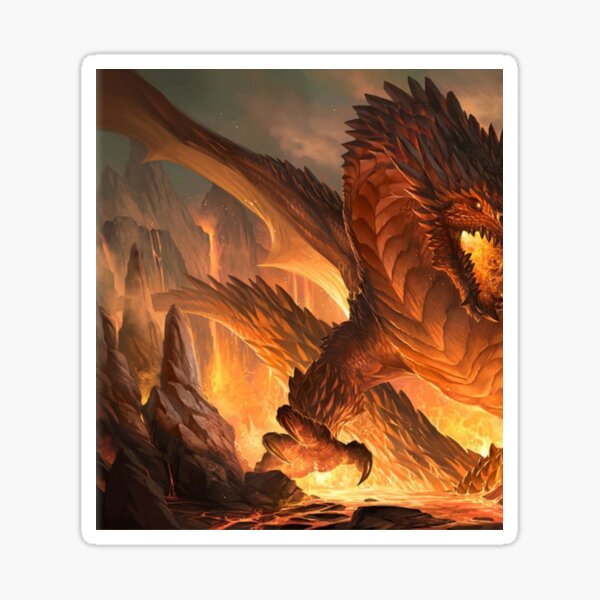 "Fire Dragon " Sticker for Sale by SilvanaHerbst | Redbubble