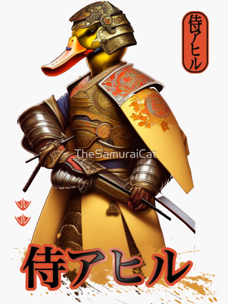 "Samurai duck 2" Sticker for Sale by TheSamuraiCat | Redbubble