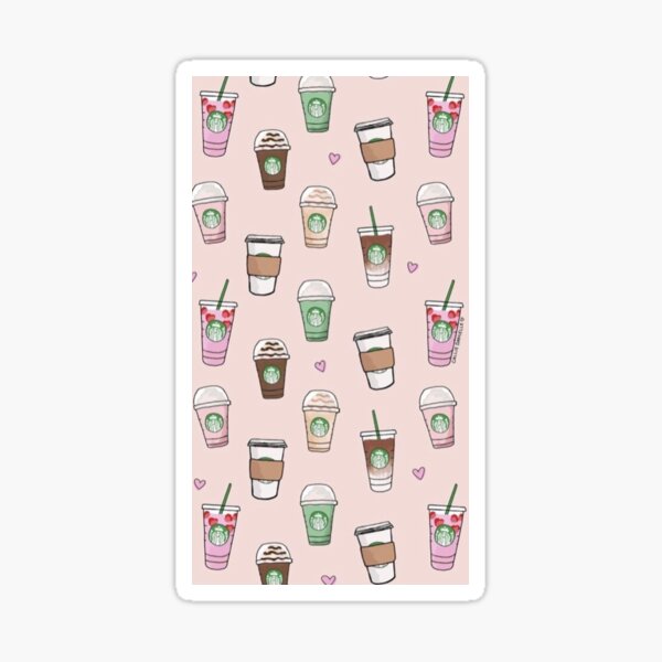 "Cute Starbucks pattern (from google)" Sticker for Sale by DenkiFangirl ...