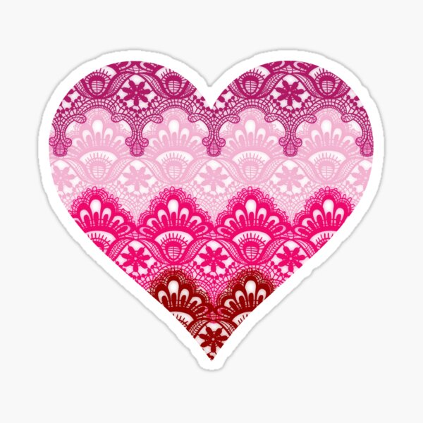 "Lacey Heart" Sticker for Sale by mezzilicious | Redbubble