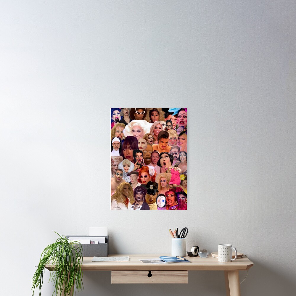 "Iconic Drag Queens collage " Poster by memekween | Redbubble
