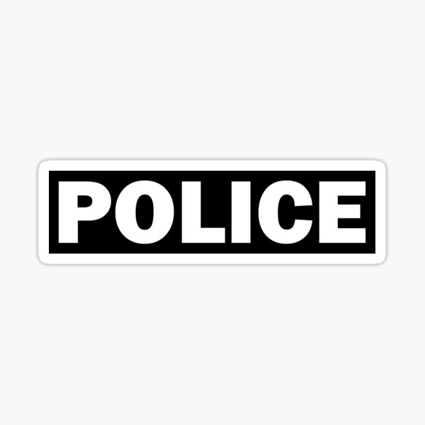 "POLICE - Logo White" Sticker for Sale by Shadow2403 | Redbubble