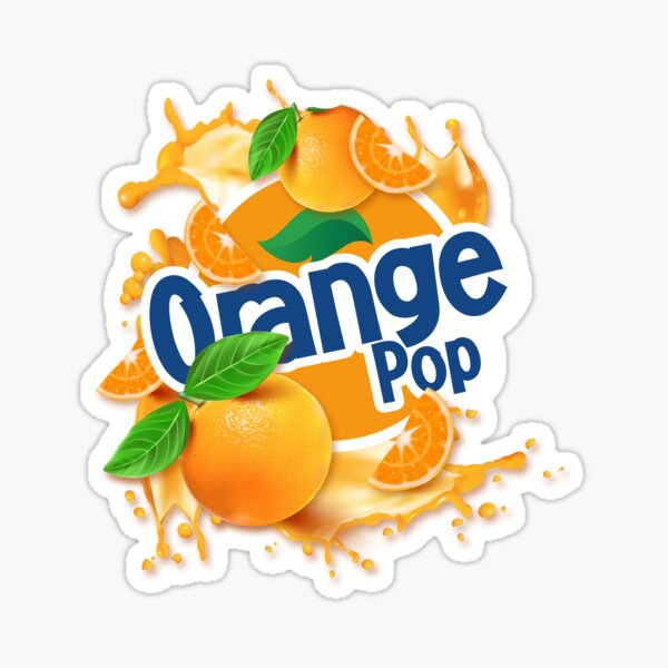 "Generic Popular Orange Soda Pop Soft Drink Fizzy Dink Design" Sticker ...