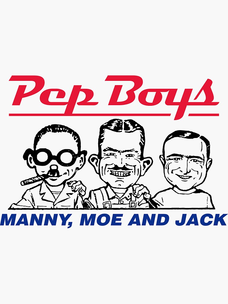 "PEP BOYS" Sticker for Sale by erickwrit | Redbubble