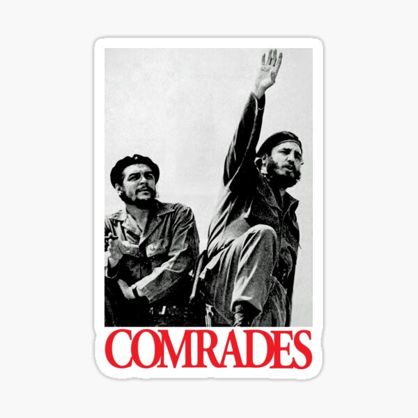 "Fidel Castro Che Guevara Comrades Cuban Revolution" Sticker for Sale ...