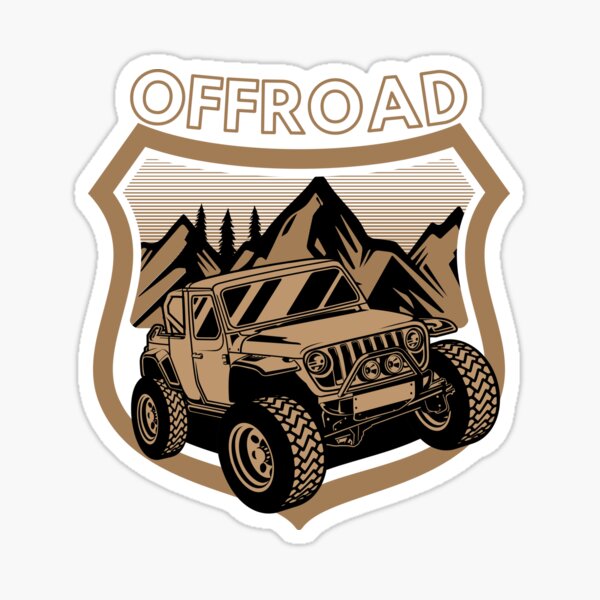 "OFFROAD JEEP PICKUP TRUCK MUD ADVENTURE" Sticker for Sale by ...