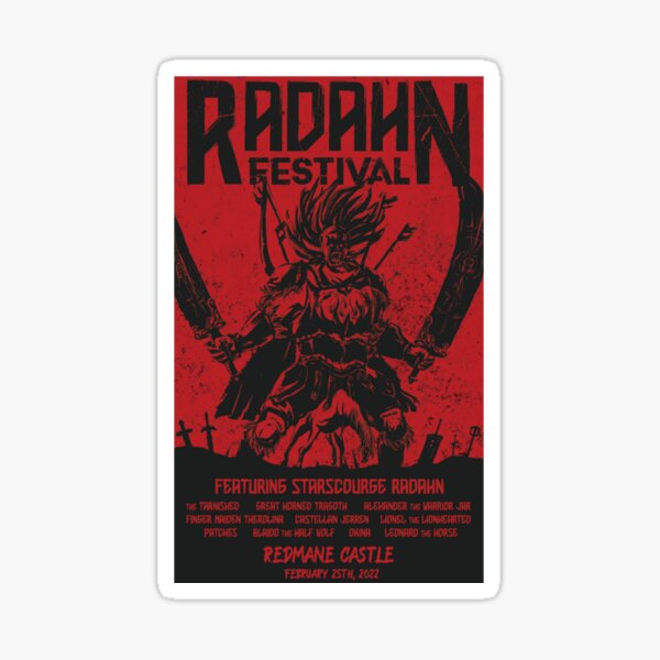"The Radahn Festival" Sticker for Sale by JACOBBWILLIAM | Redbubble