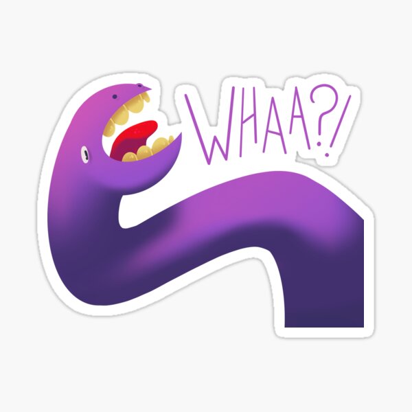 "WHAA?! Dino" Sticker for Sale by GentleSketchie | Redbubble