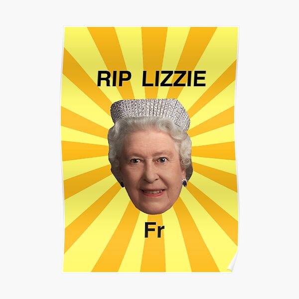 "The Queen of England Meme RIP" Poster for Sale by drawingpugi | Redbubble