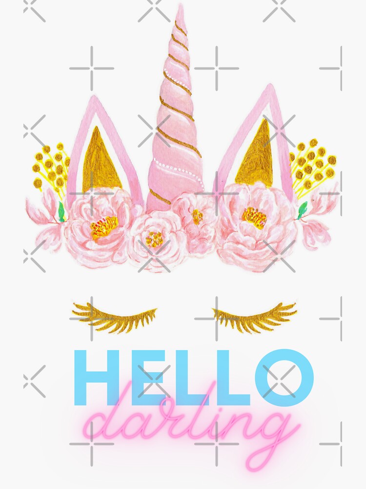 "Hello Darling" Sticker for Sale by Hudyakart | Redbubble