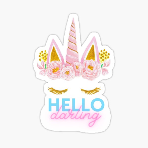 "Hello Darling" Sticker for Sale by Hudyakart | Redbubble