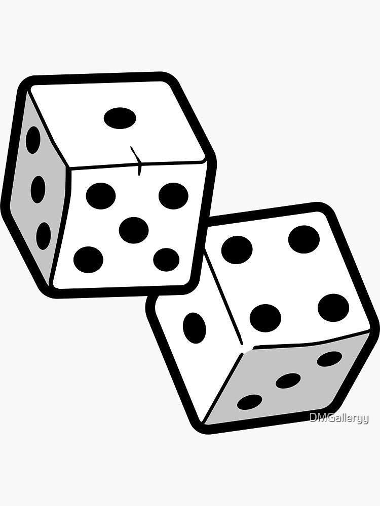 "Dice" Sticker for Sale by DMGalleryy | Redbubble