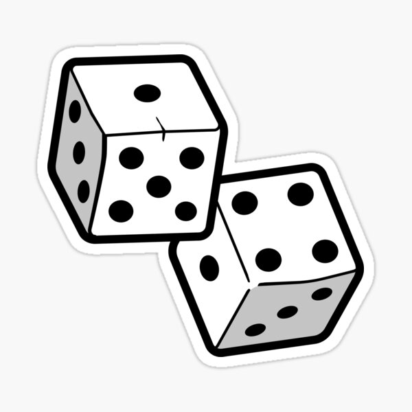 "Dice" Sticker for Sale by DMGalleryy | Redbubble